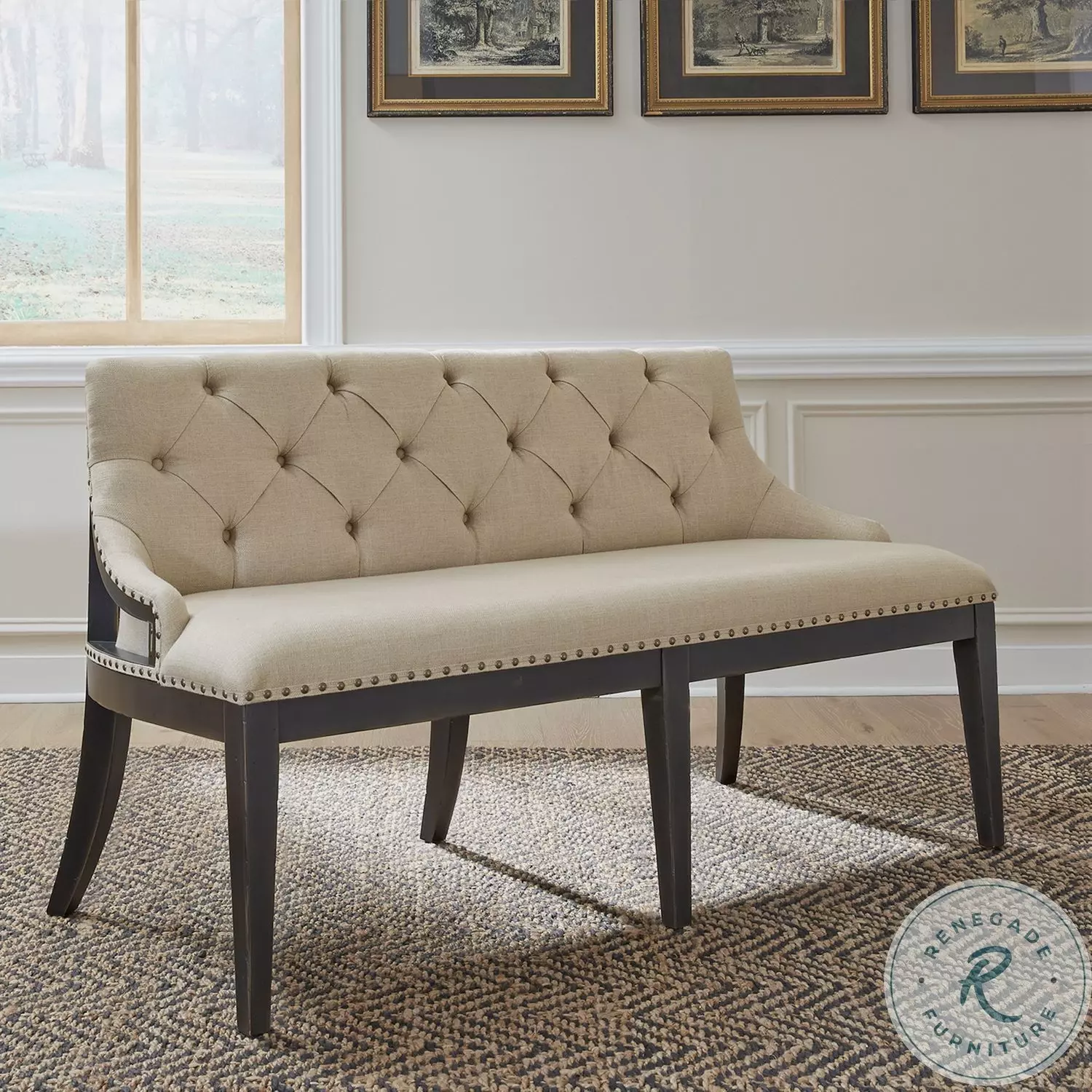 Farmhouse upholstered bench store