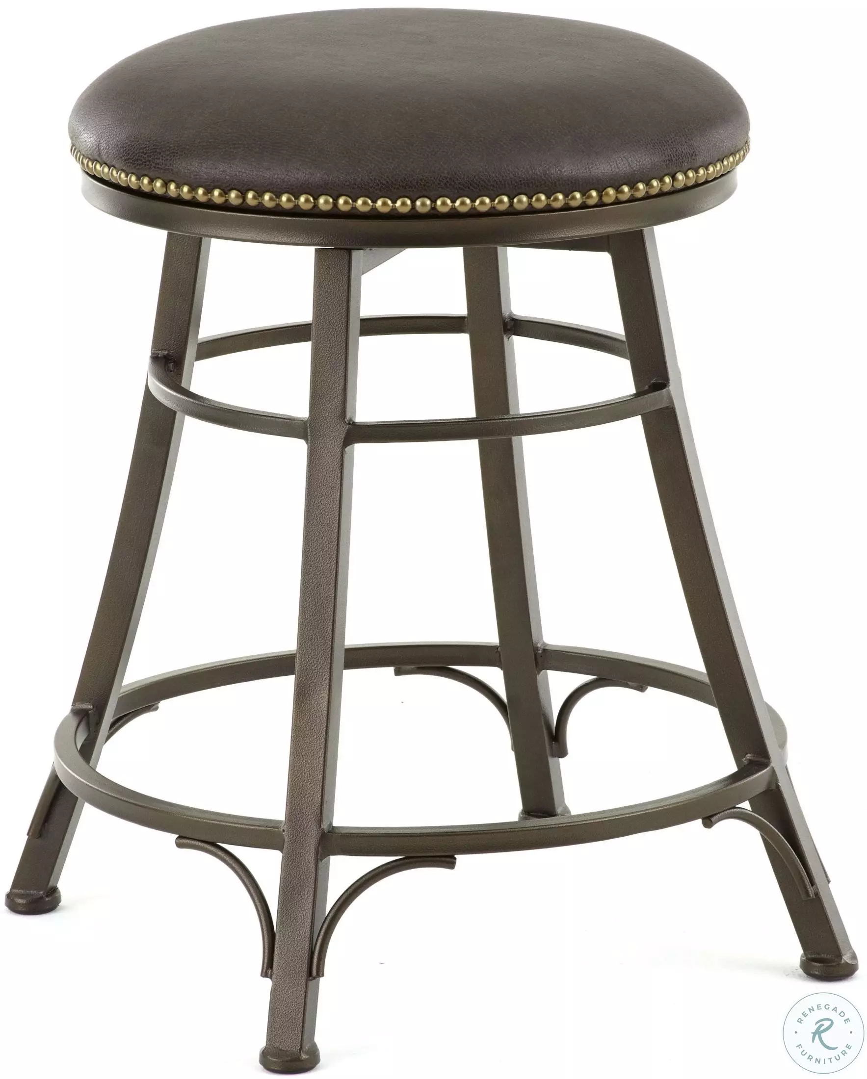 Steve Silver Bali Backless Swivel Counter Stool Brown