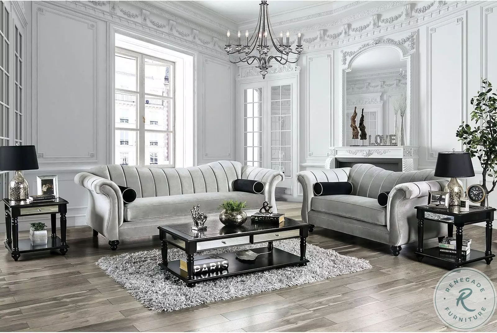 Marvin Pewter Living Room Set from Furniture of America Coleman Furniture