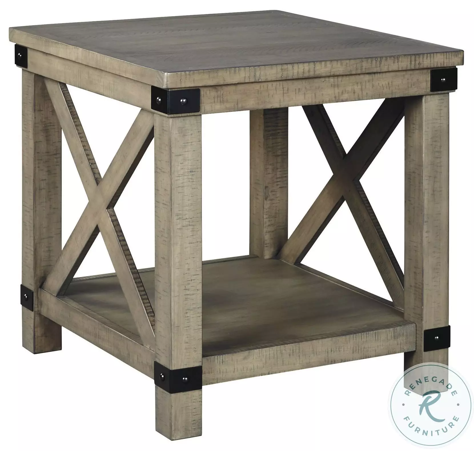 Aldwin Gray Rectangular 1 Shelf End Table from Ashley Coleman Furniture