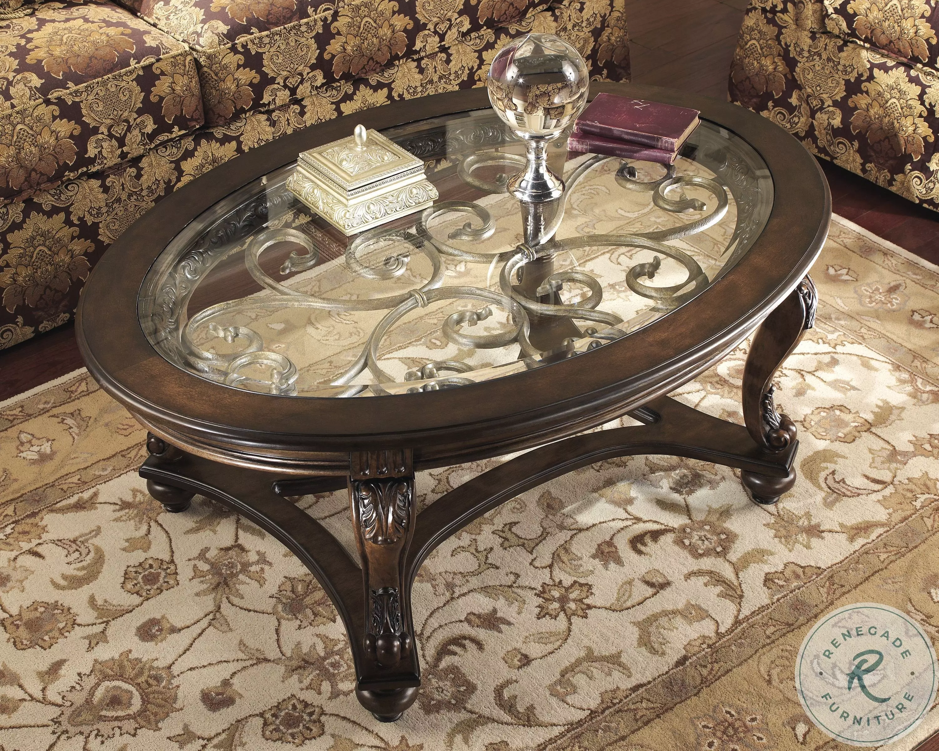 Norcastle Dark Brown Occasional Table Set