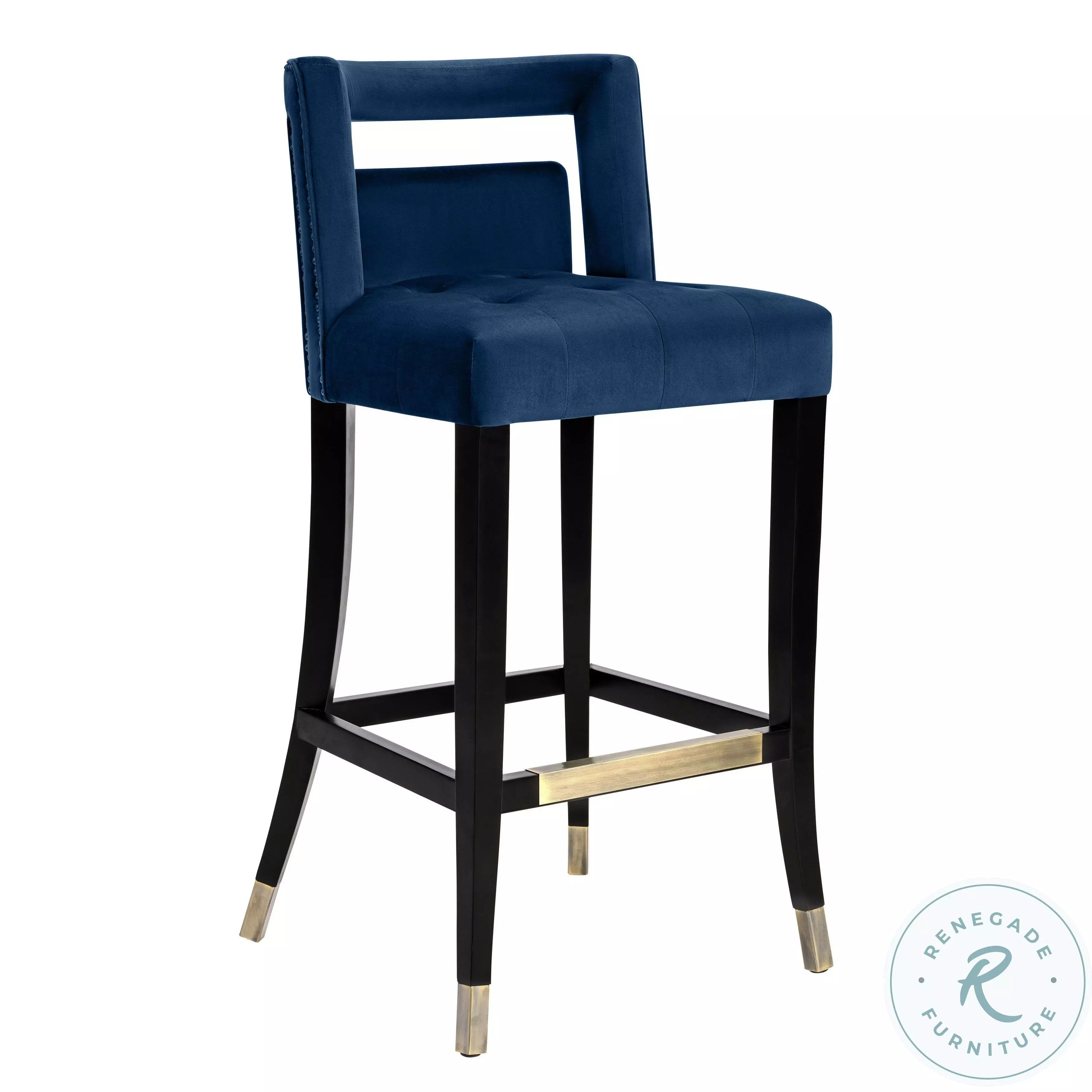 Navy velvet stool store