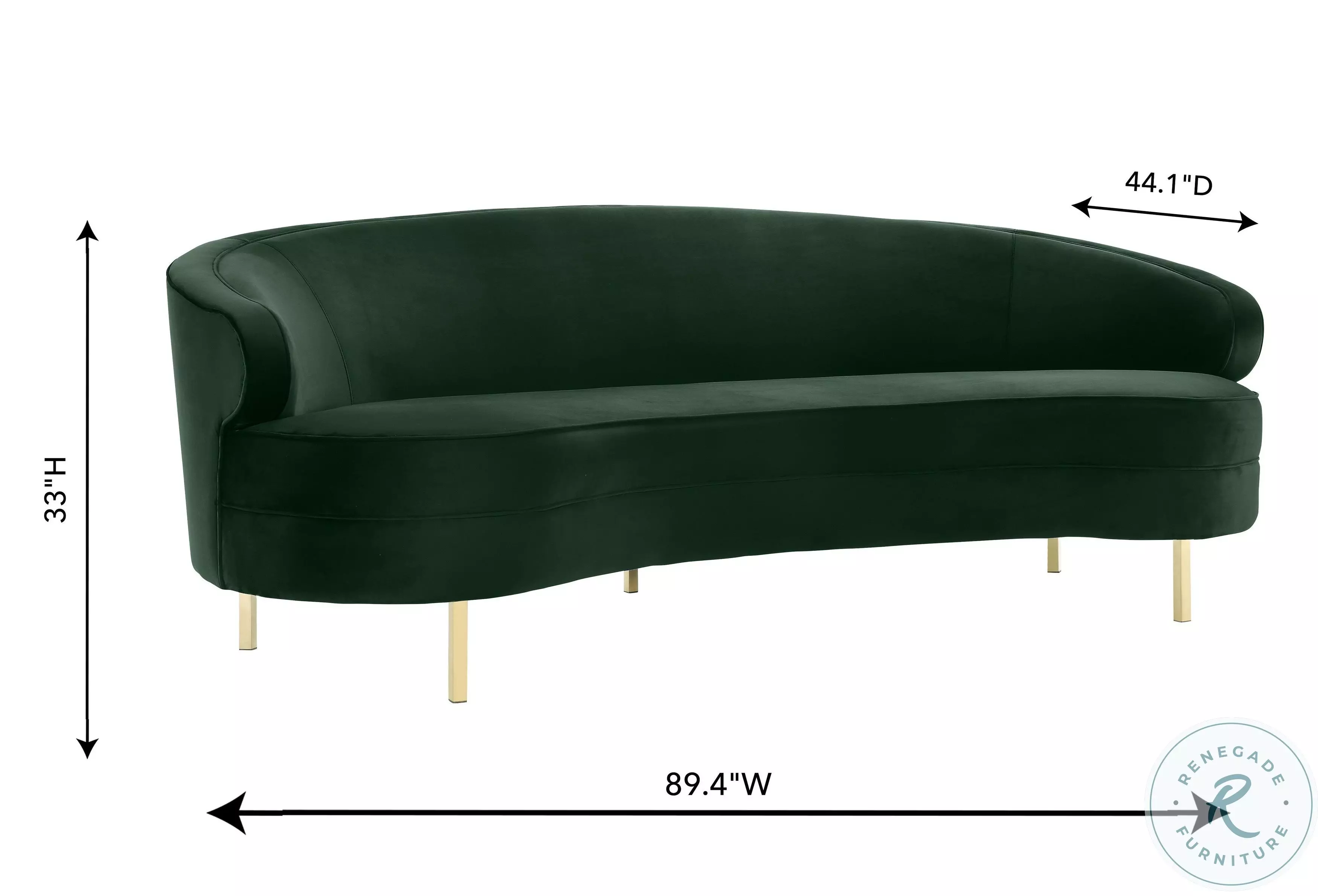 Pine green velvet sofa store