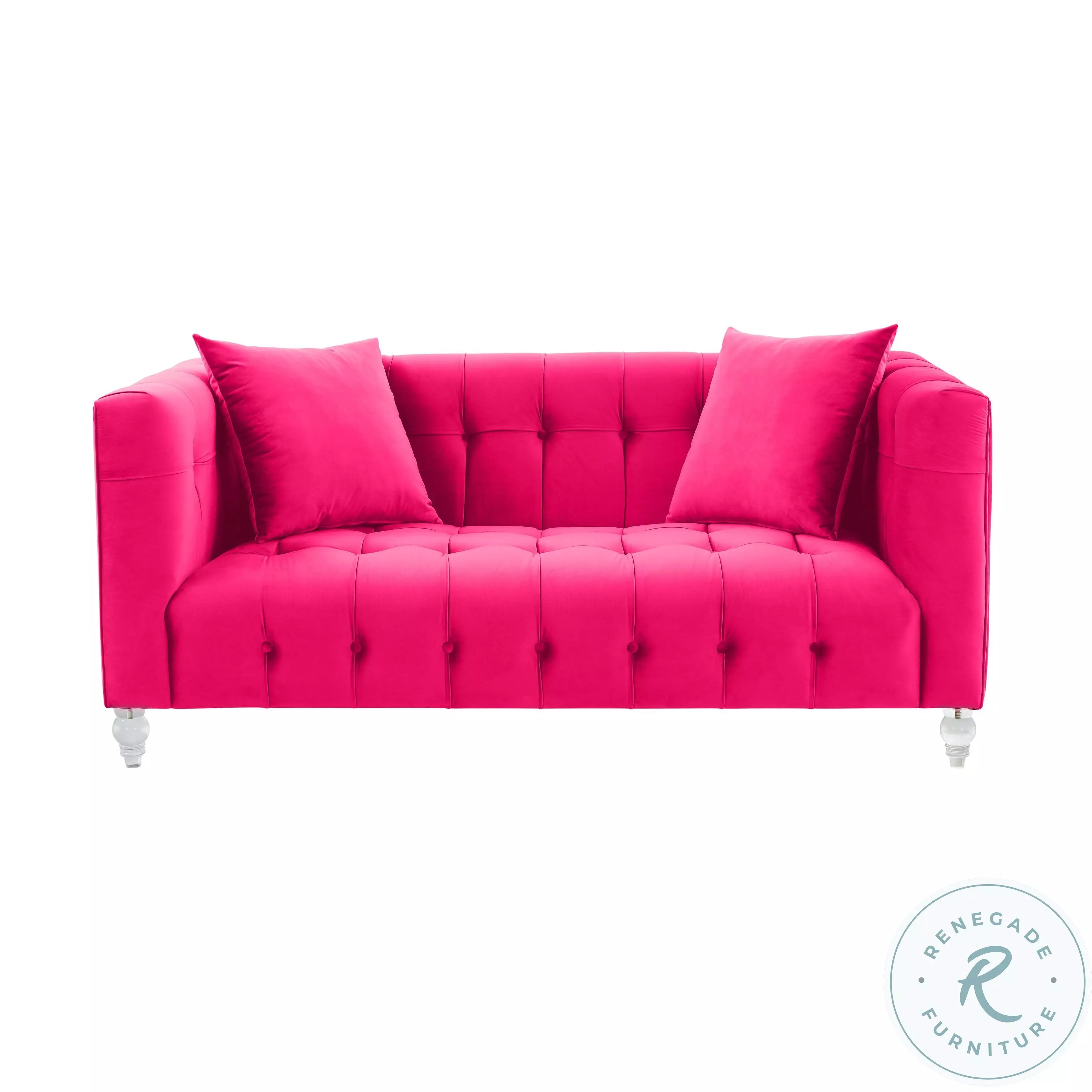 Pink velvet settee sofa store